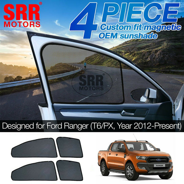 Custom Magnetic Sun Shade Door Side Car Window For Ford Ranger T6 PX 2 ...